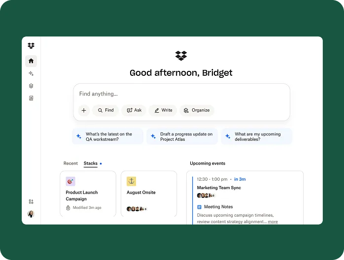 AI chat: Ask, Summarize, and Write | Dropbox Dash